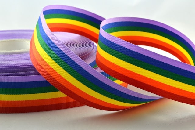 Rainbow Patterned Ribbon, Printed Rainbow Ribbons