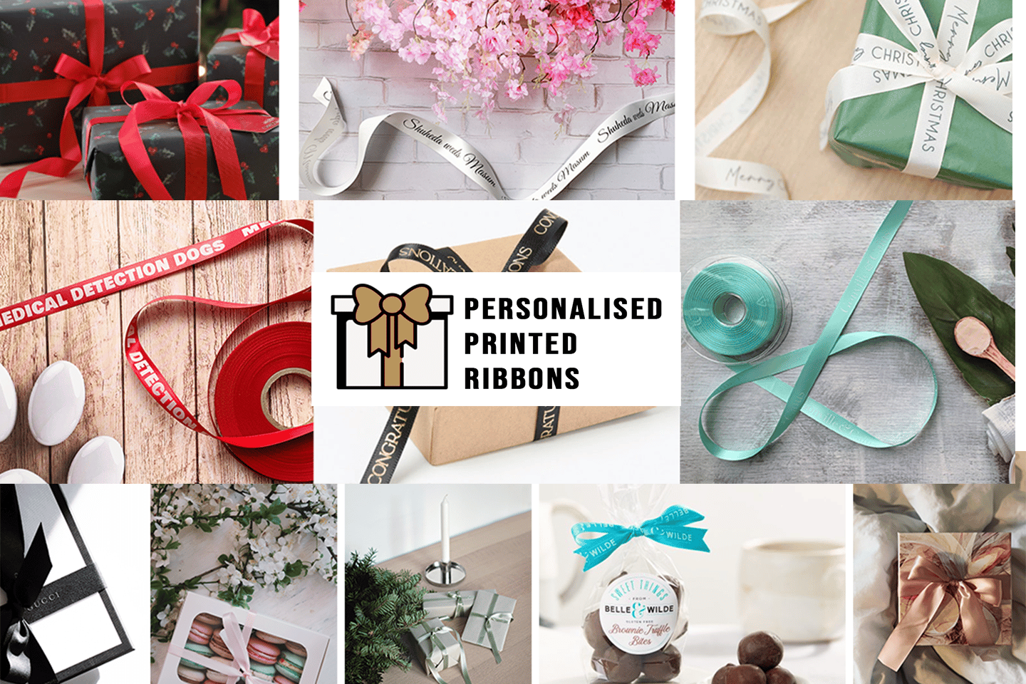 Personalised Printed Ribbons, Custom Printed Branded Ribbons - UK